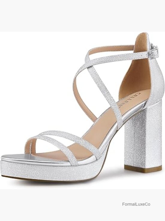 Shoes | Strappy Chunky Heeled Sandals 34in Block Heel Platforms | Poshmark